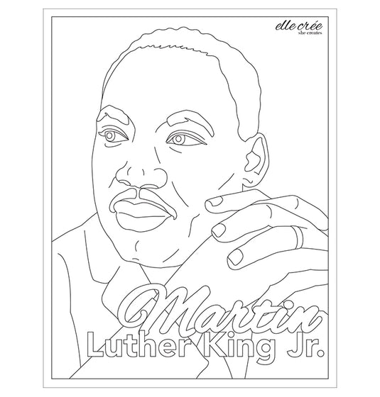 Coloring Page: Marting Luther King Jr. – Elle Crée