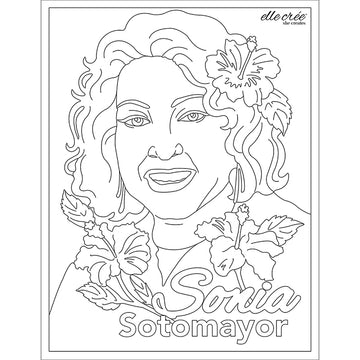 Coloring Page: Sonia Sotomayor – Elle Crée